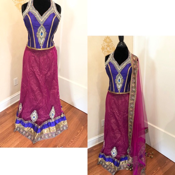 Lehengas | Halter Lengha Indian Pakistani Bollywood Dress | Poshmark